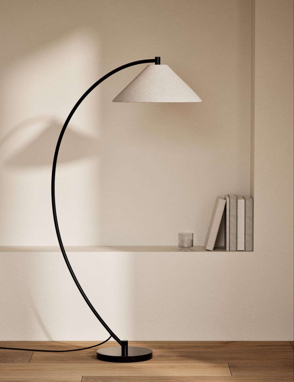 Andie Curved Floor Lamp | M&S Collection | M&S