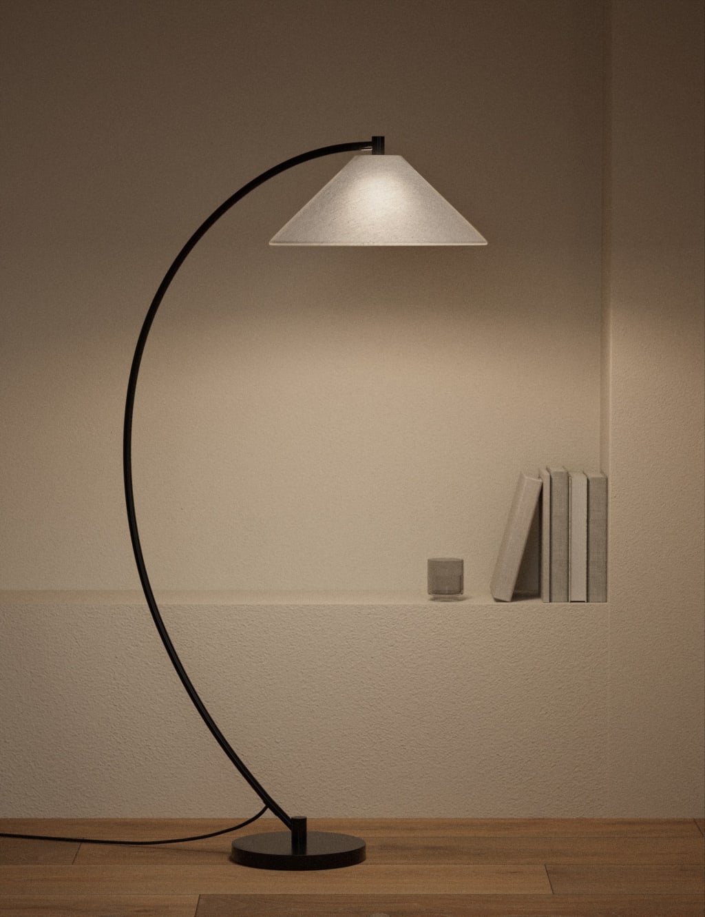 Andie Curved Floor Lamp | M&S Collection | M&S