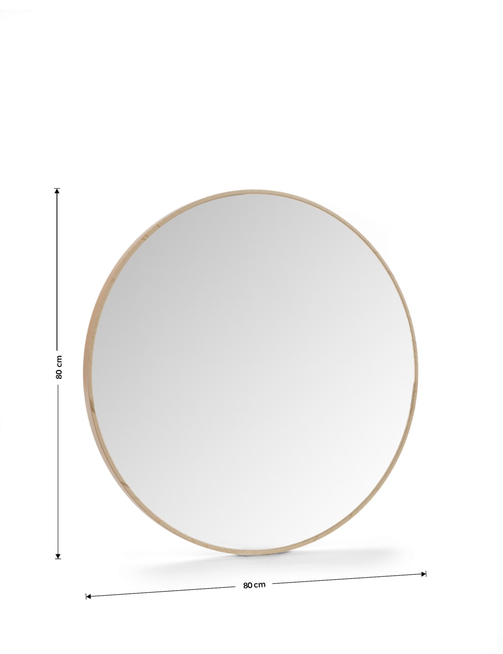 Large Round Pine Wall Mirror | M&S Collection | M&S