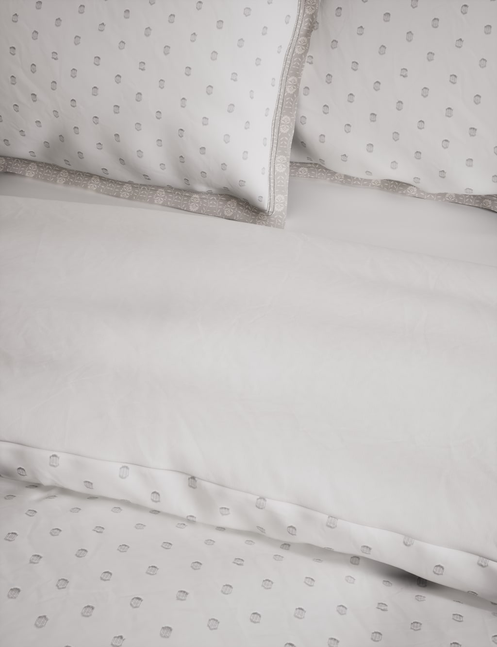 Pure Cotton Spotty Jacquard Bedding Set | M&S Collection | M&S