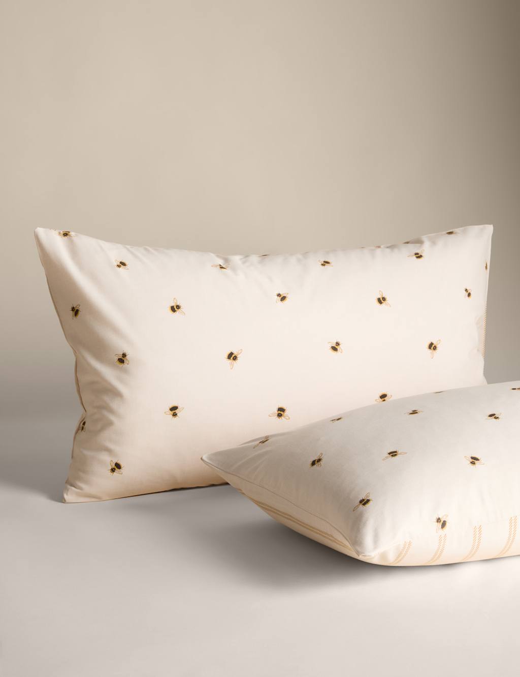 Cotton Blend Bee Striped Bedding Set | M&S Collection | M&S