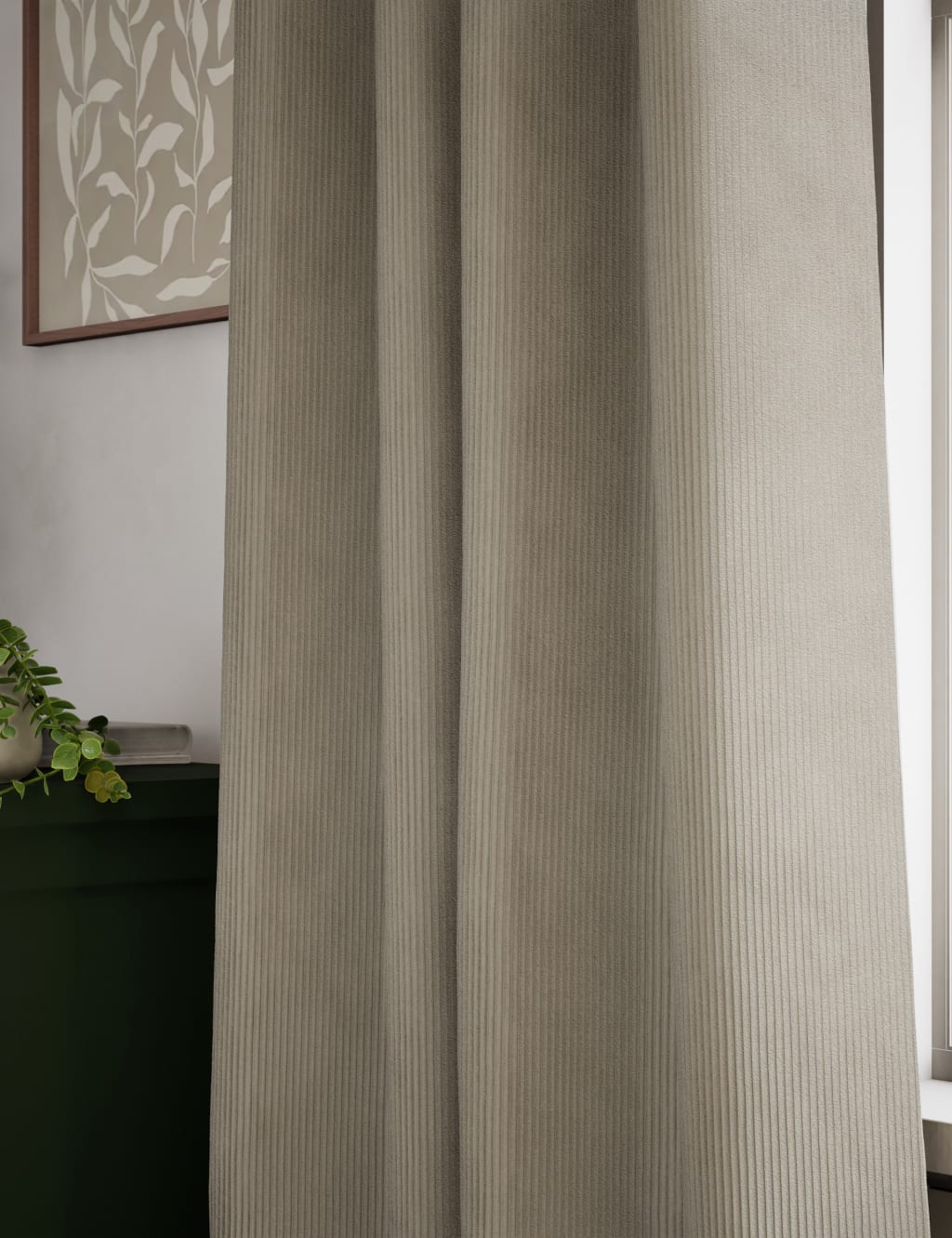 Velvet Ribbed Eyelet Blackout Curtains | M&S Collection | M&S