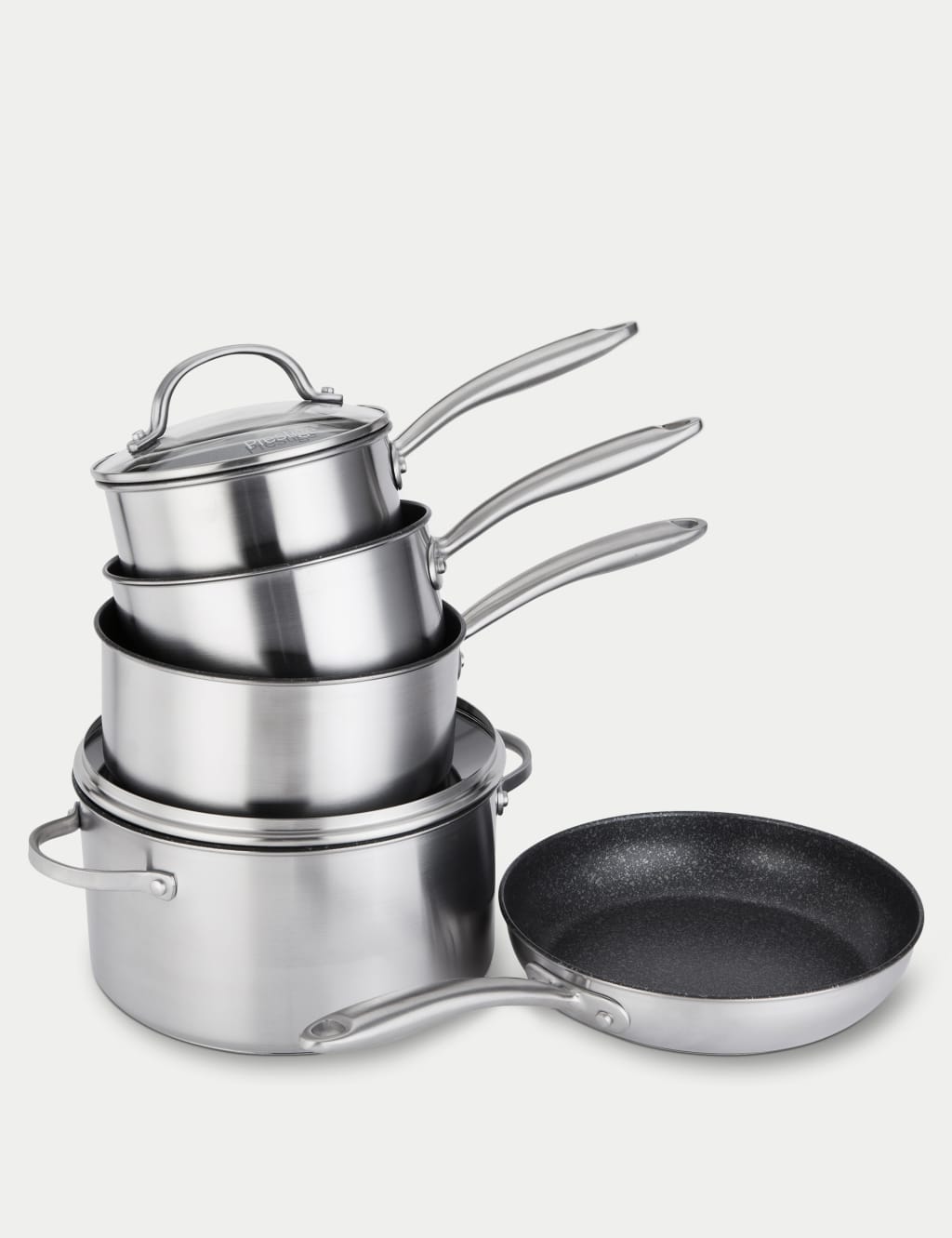 5 Piece Stainless Steel Pan Set | Prestige | M&S