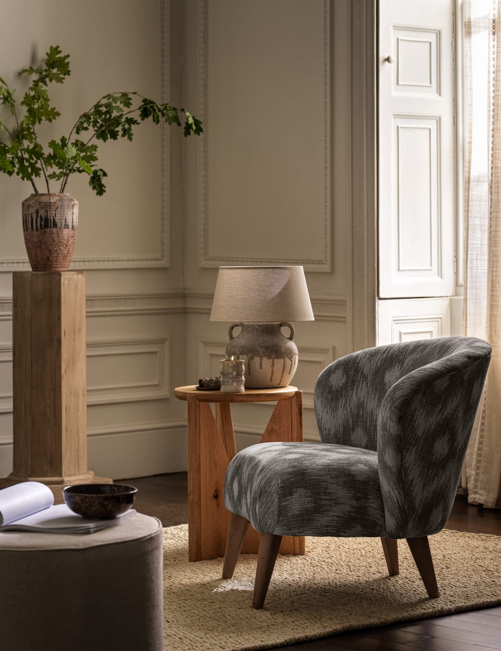 Ceramic Drip Handle Table Lamp | M&S X Fired Earth | M&S