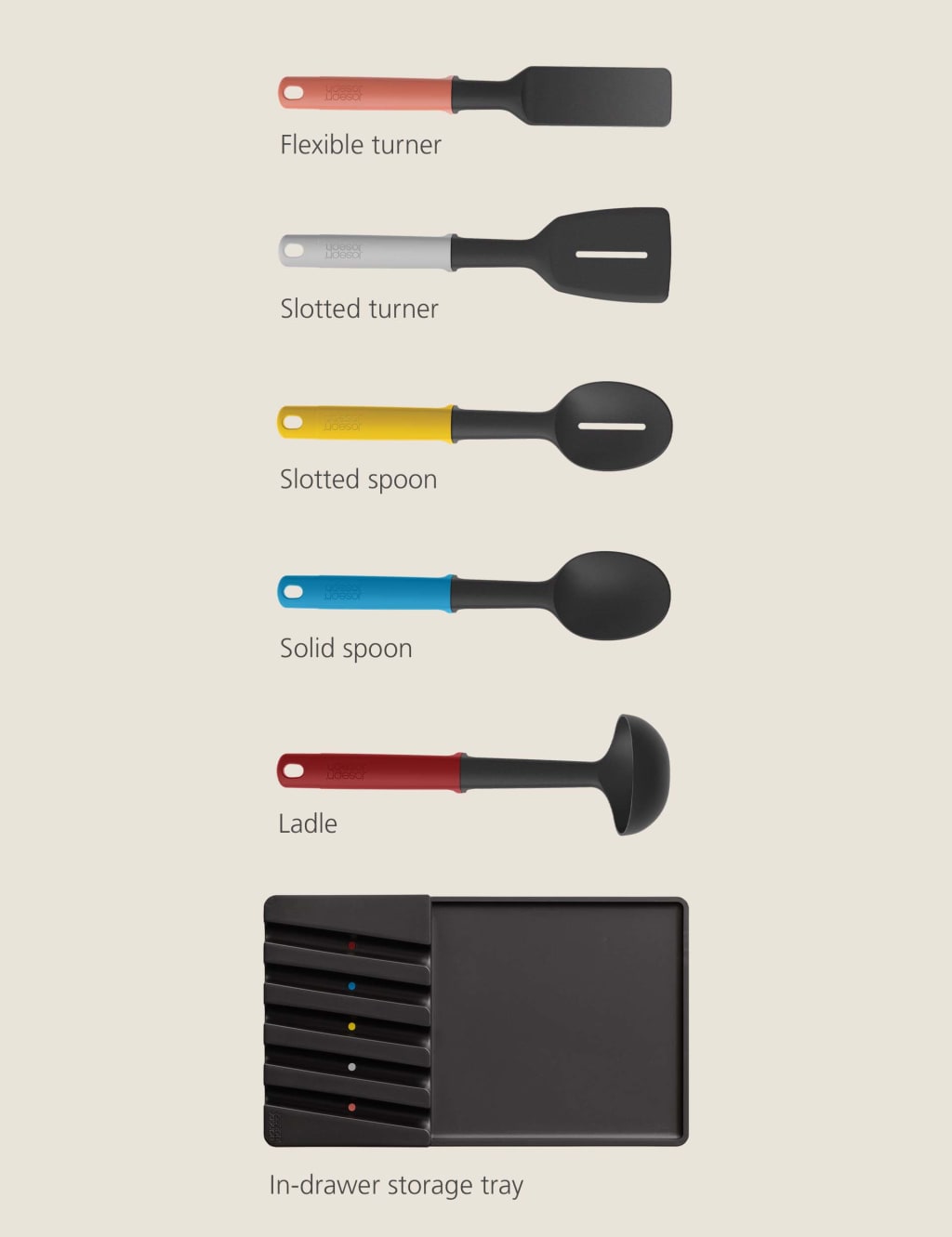 5 Piece Elevate Slim Utensil Set | Joseph Joseph | M&S
