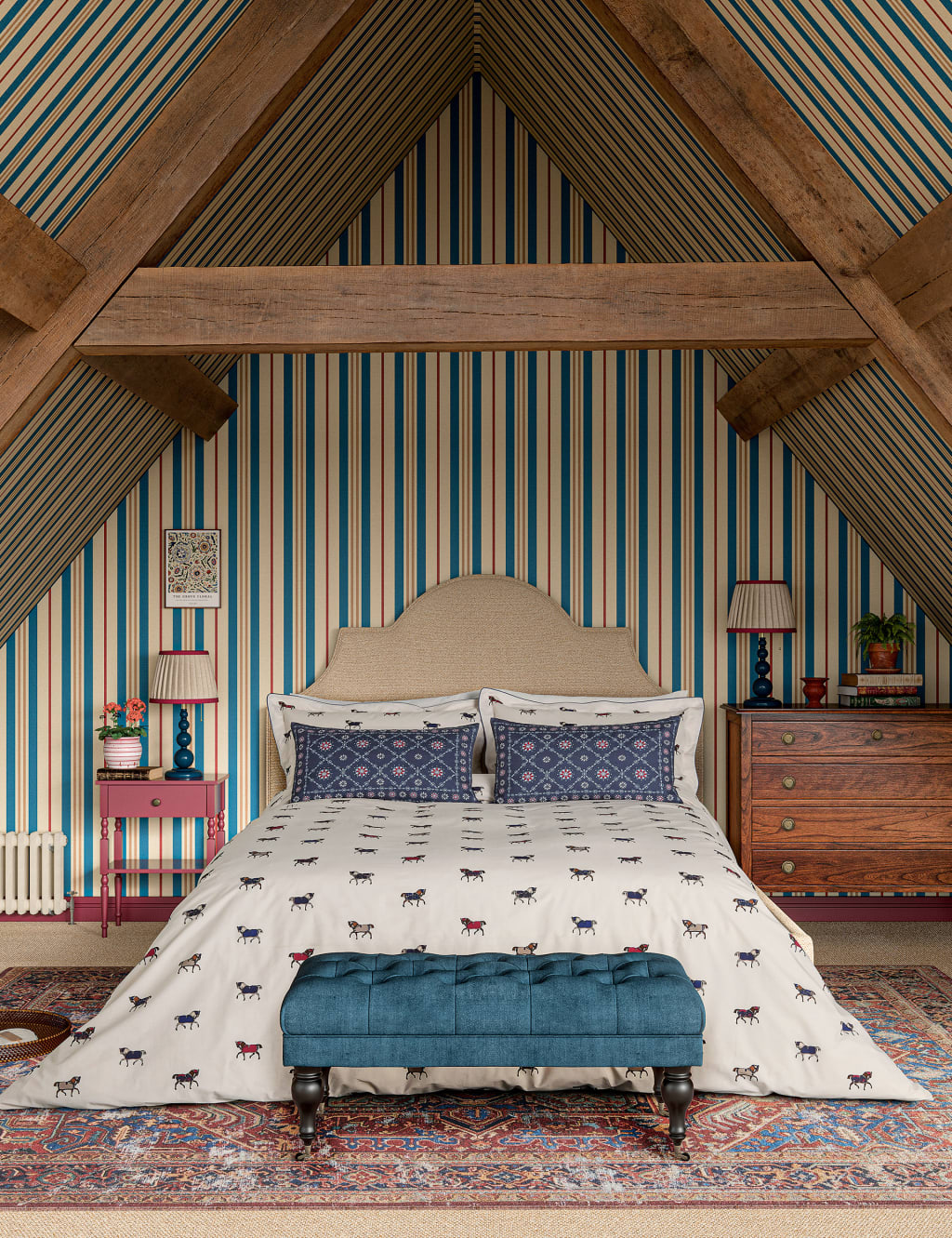 Pure Cotton Dressage Horses Bedding Set | Joules | M&S