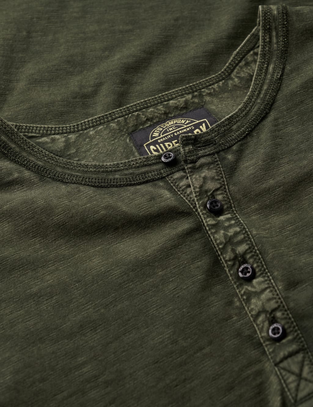 Slim Fit Jersey Grandad Collar Top | Superdry | M&S