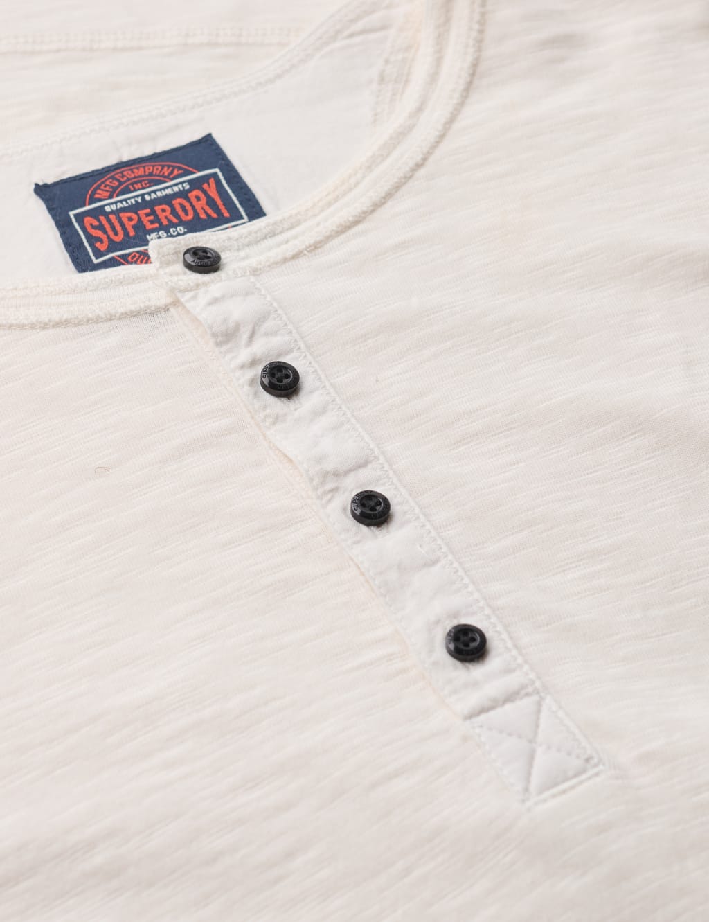 Slim Fit Jersey Grandad Collar Top | Superdry | M&S