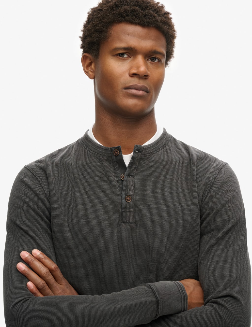 Overzized Pure Cotton Grandad Collar Top | Superdry | M&S