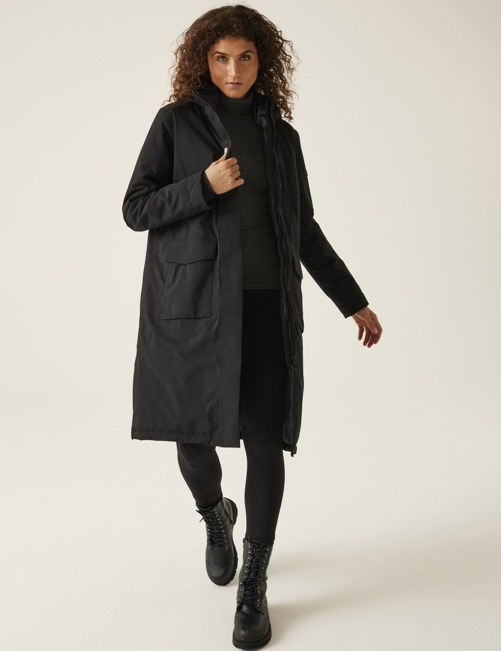 Yarli Waterproof Hooded Longline Raincoat | Regatta | M&S