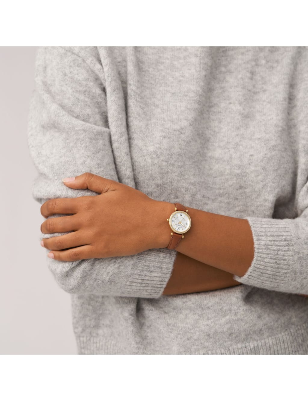 Fossil Carlie Leather Watch | Fossil | M&S