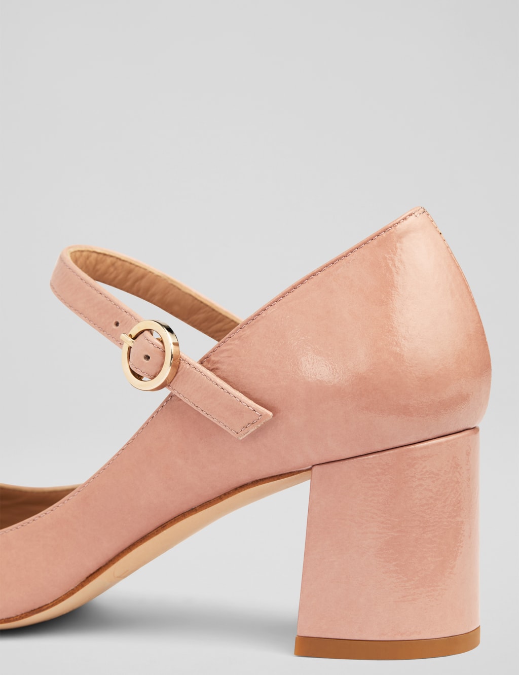 Leather Patent Buckle Block Heel Court Shoes | LK BENNETT | M&S