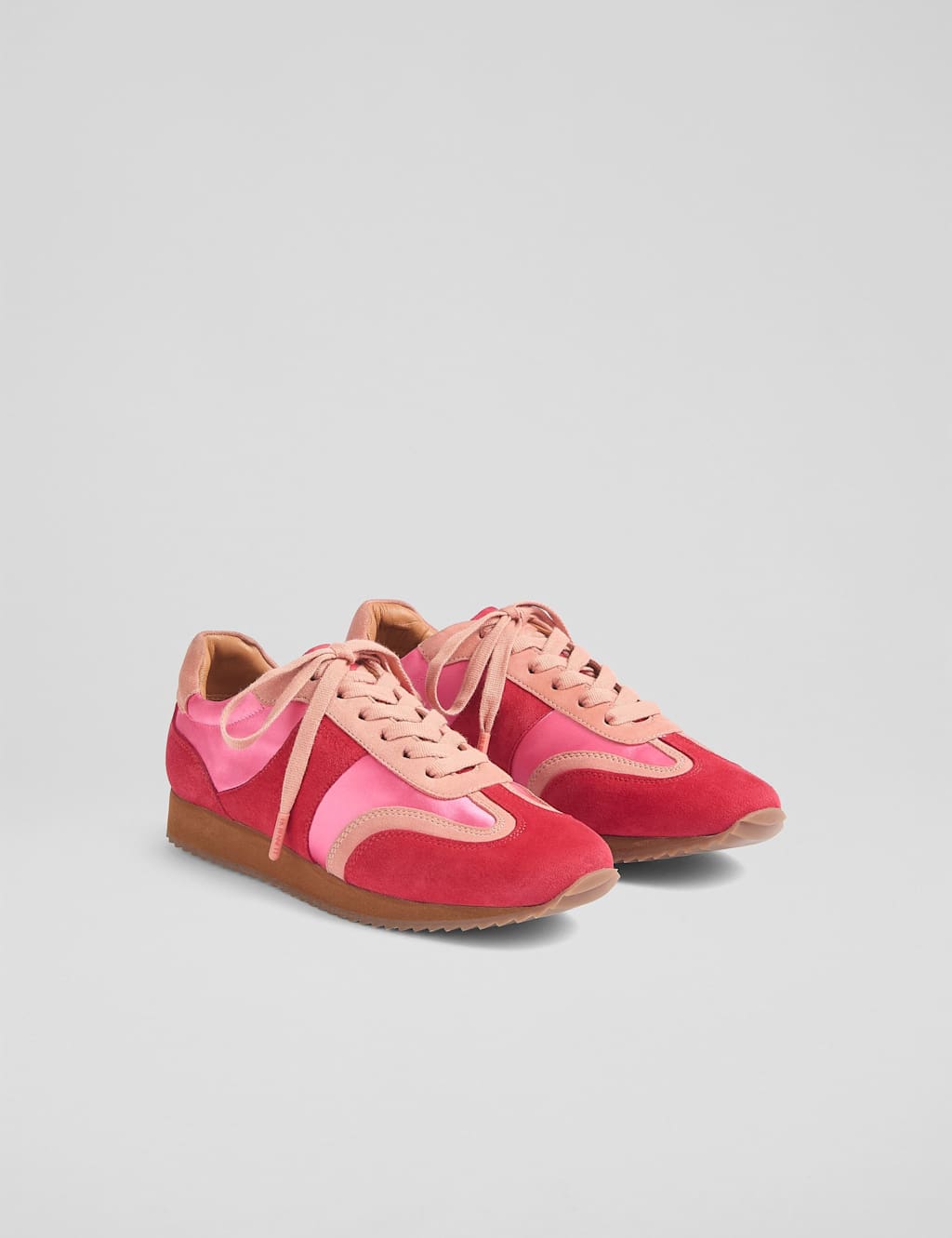 Leather Lace-Up Suede Panel Trainers | LK BENNETT | M&S