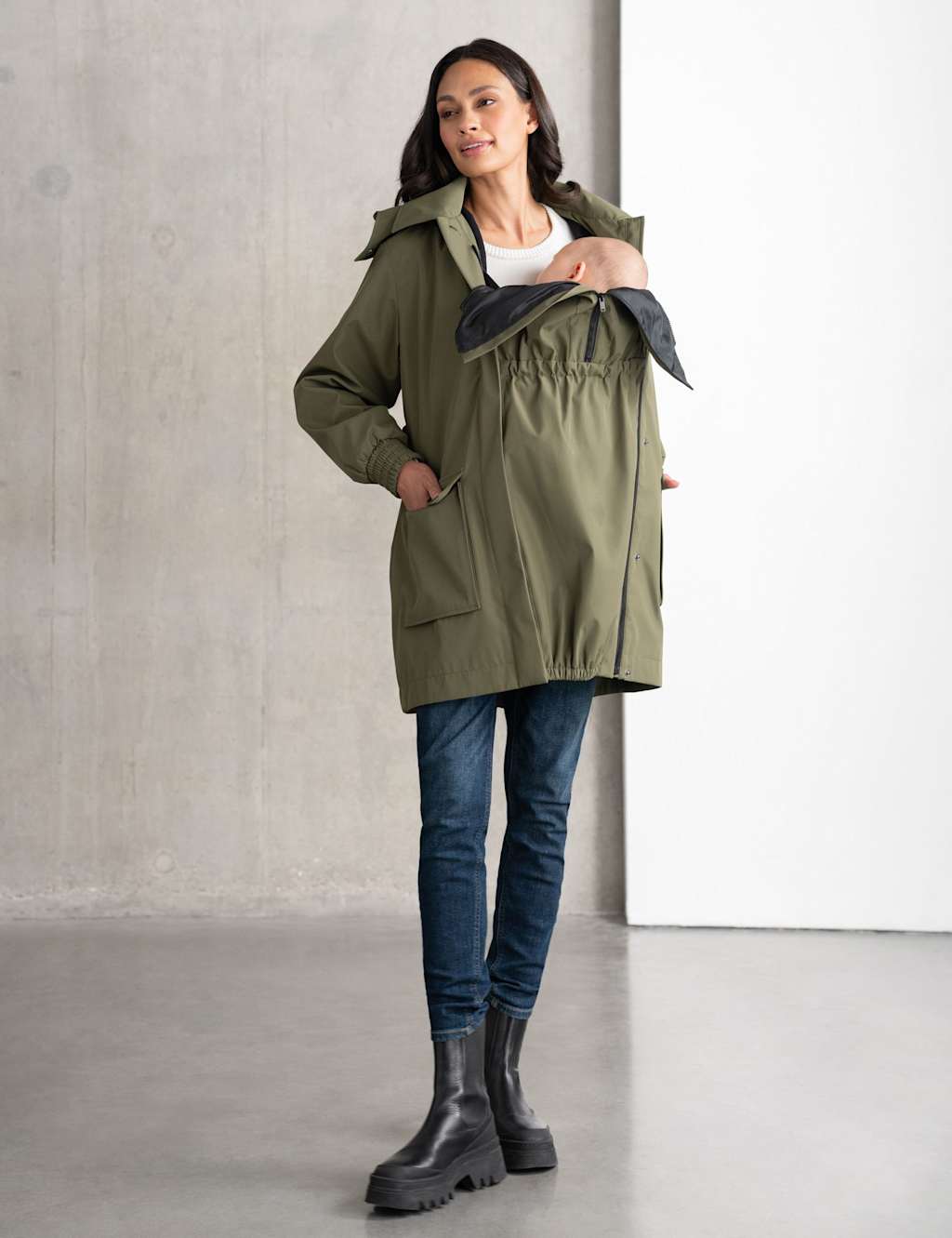Maternity Belted Hooded Utility Jacket | Seraphine | M&S