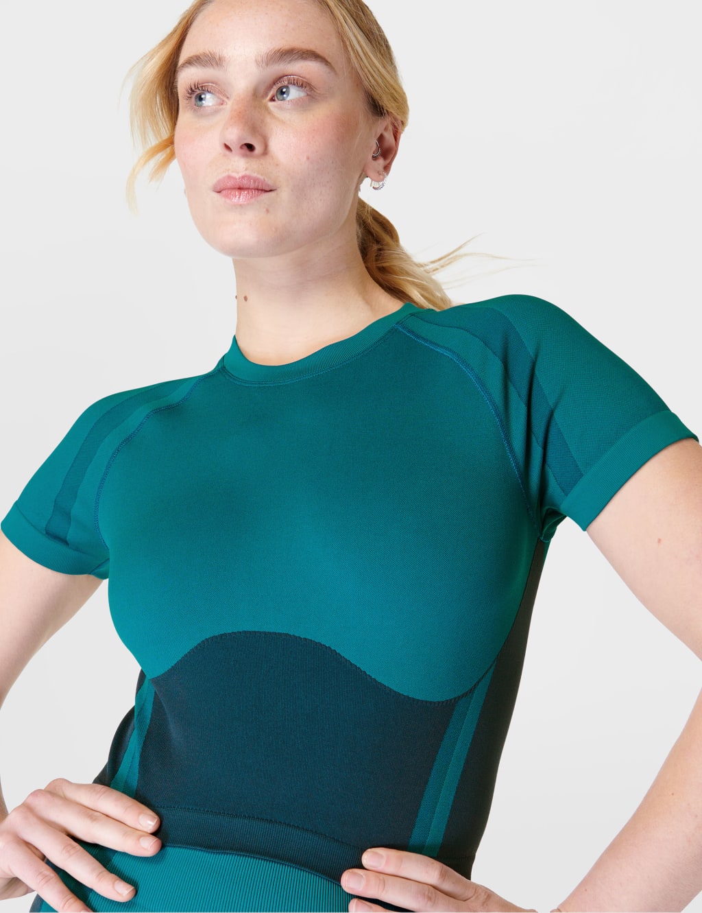 Silhouette Sculpt Seamless Crew Neck Top | Sweaty Betty | M&S
