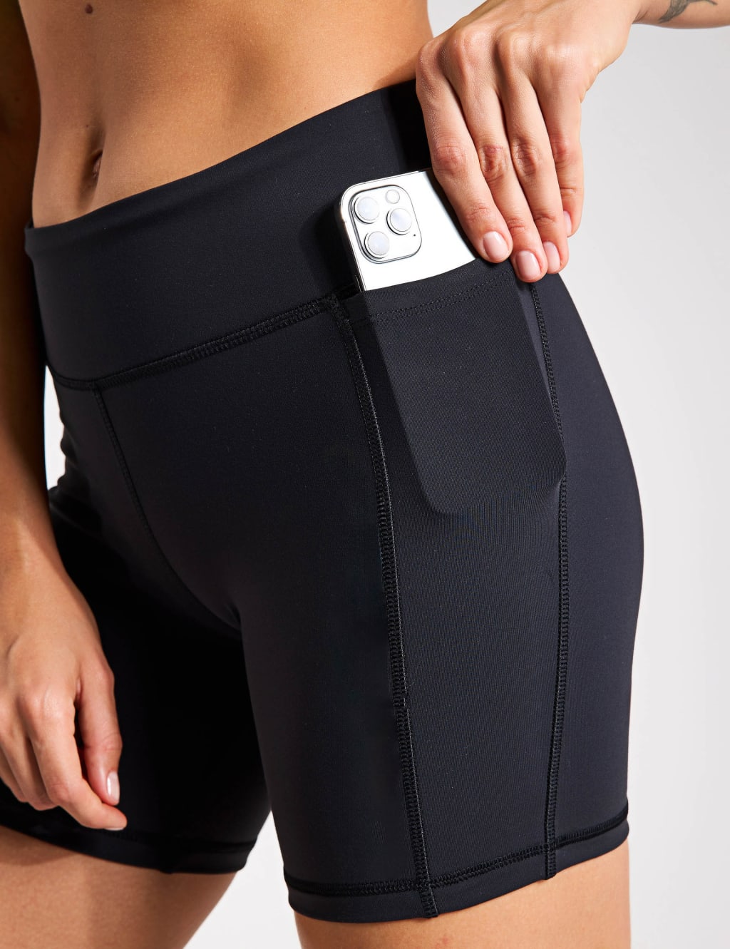Lux Bootie High Waisted Gym Shorts | Reebok | M&S