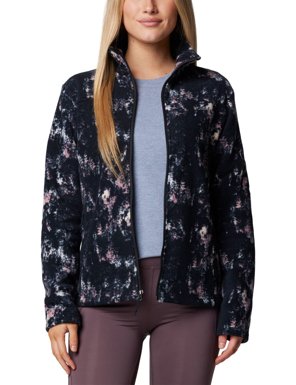 Fast Trek Fleece Dappled Print Zip Up Jacket | Columbia | M&S