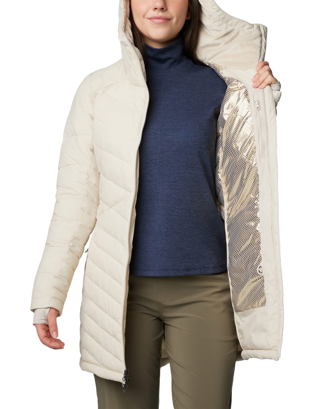 Joy Peak II Mid Hooded Padded Puffer Jacket | Columbia | M&S