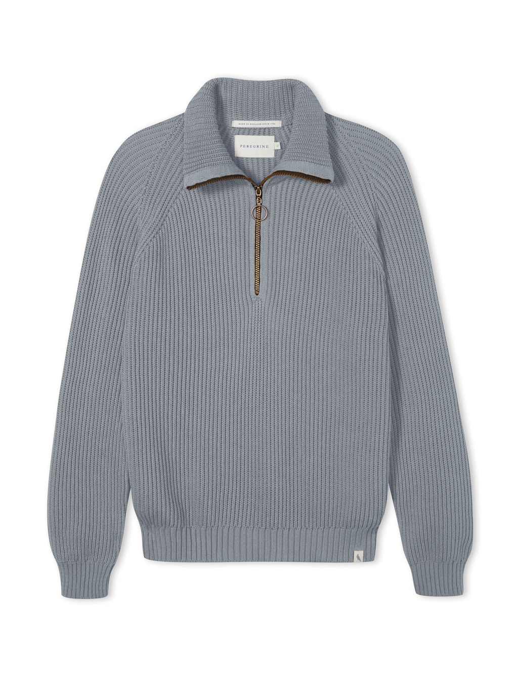Pure Cotton Ribbed Quarter Zip Jumper | Peregrine | M&S