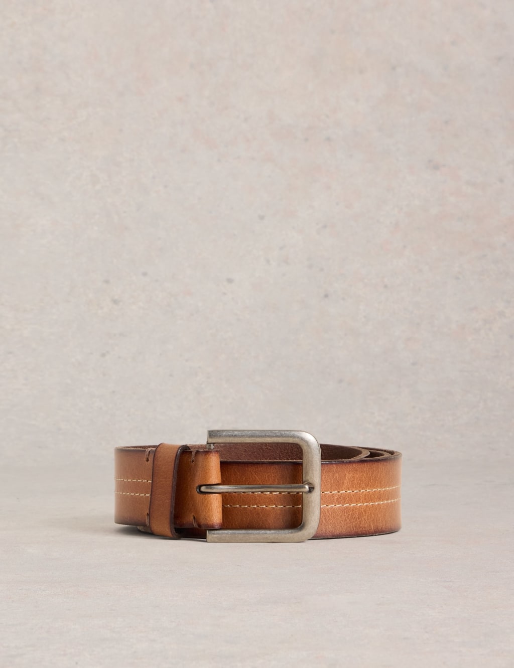 Leather Double Stitch Detail Belt | White Stuff | M&S