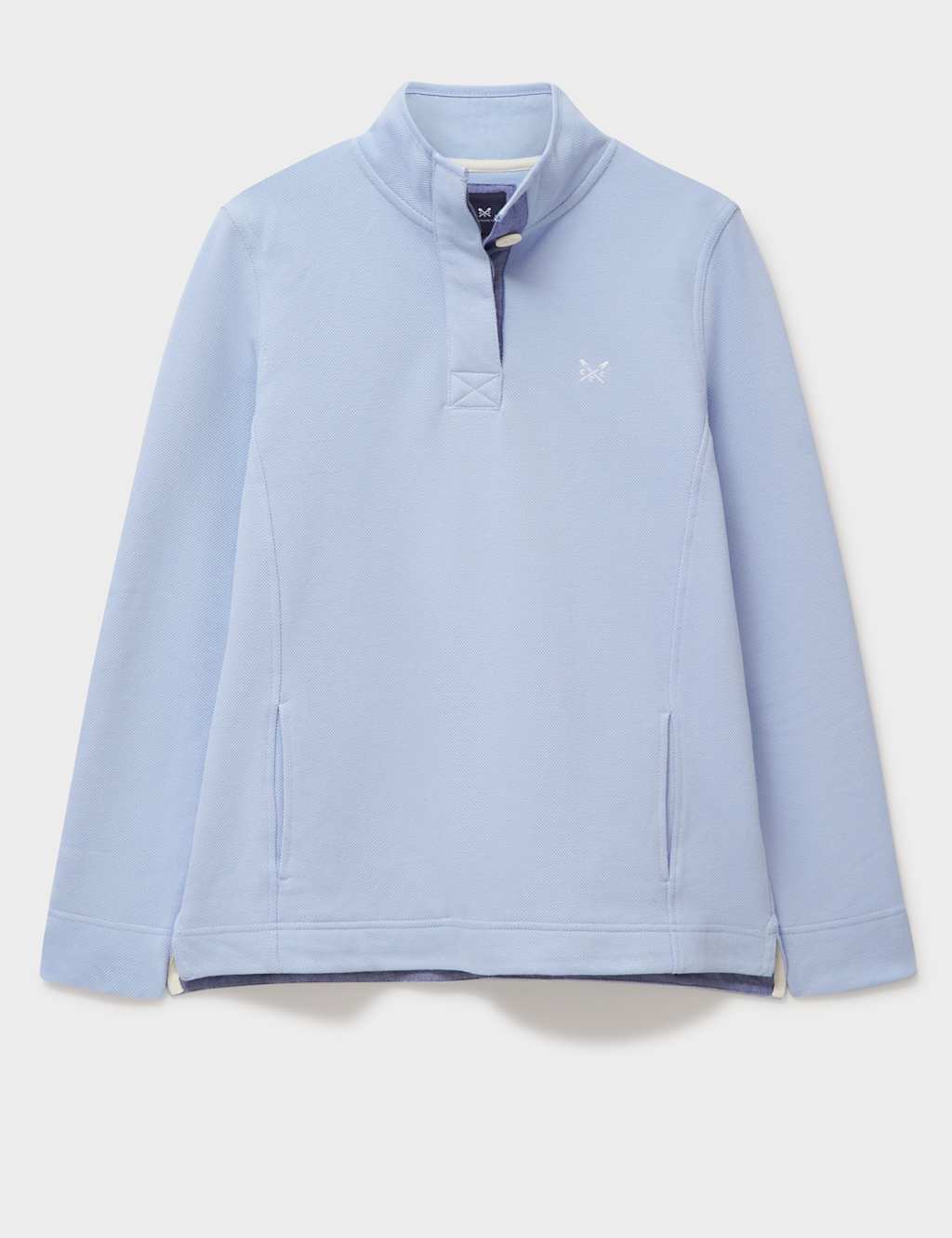 Pure Cotton Striped Funnel Neck Sweatshirt | Crew Clothing | M&S