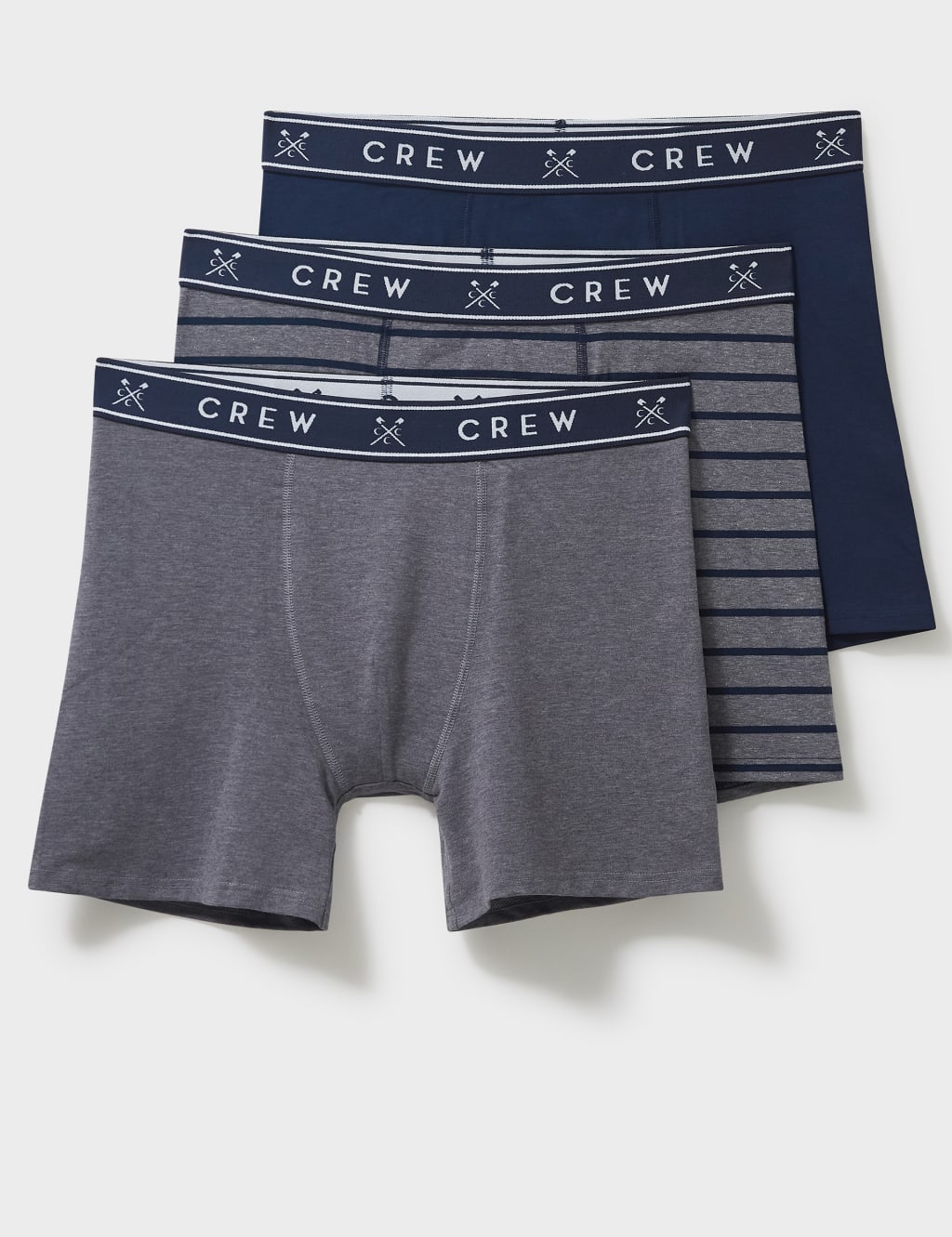 3pk Cotton Rich Jersey Boxers | Crew Clothing | M&S