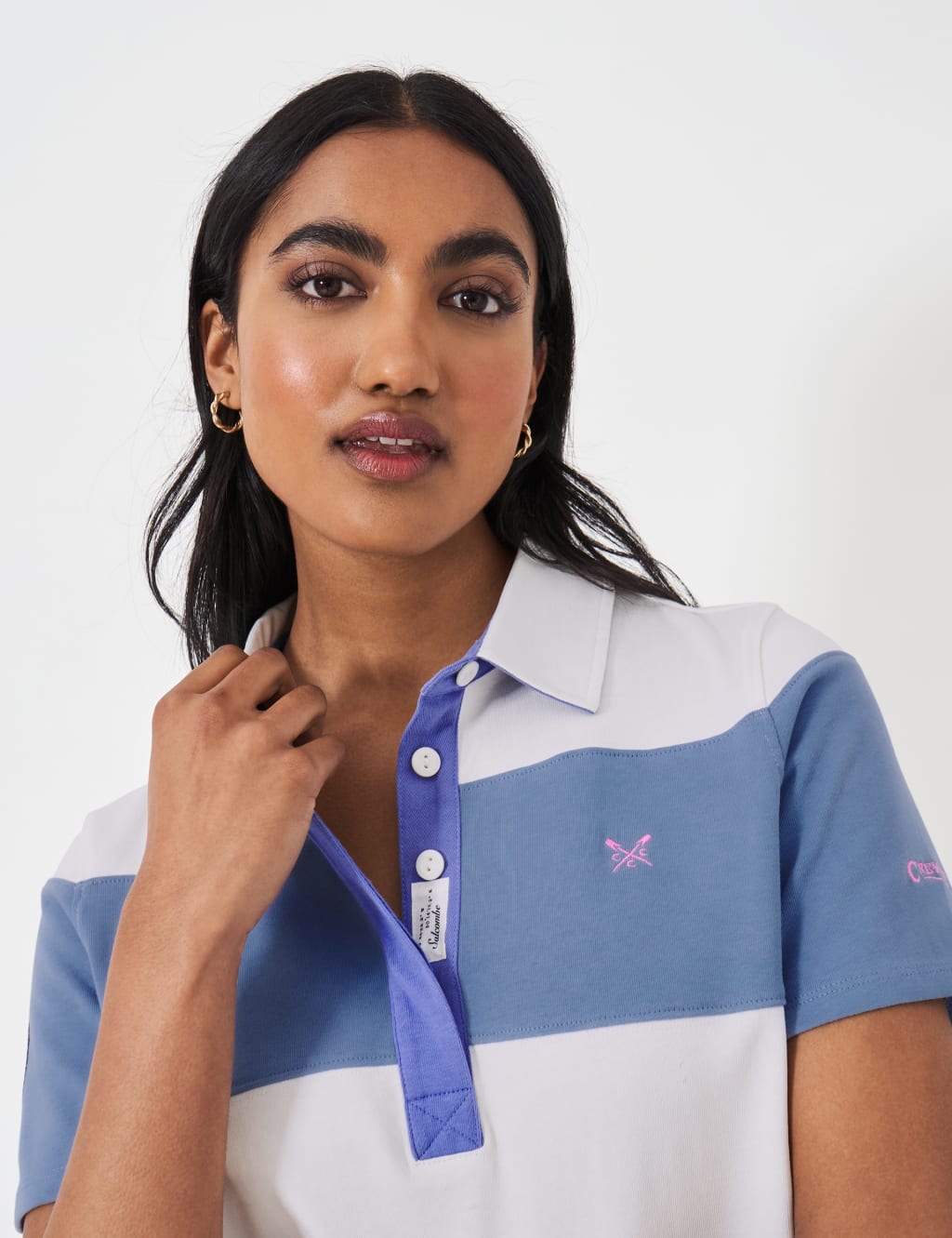 Pure Cotton Striped Collared Rugby Top | Crew Clothing | M&S