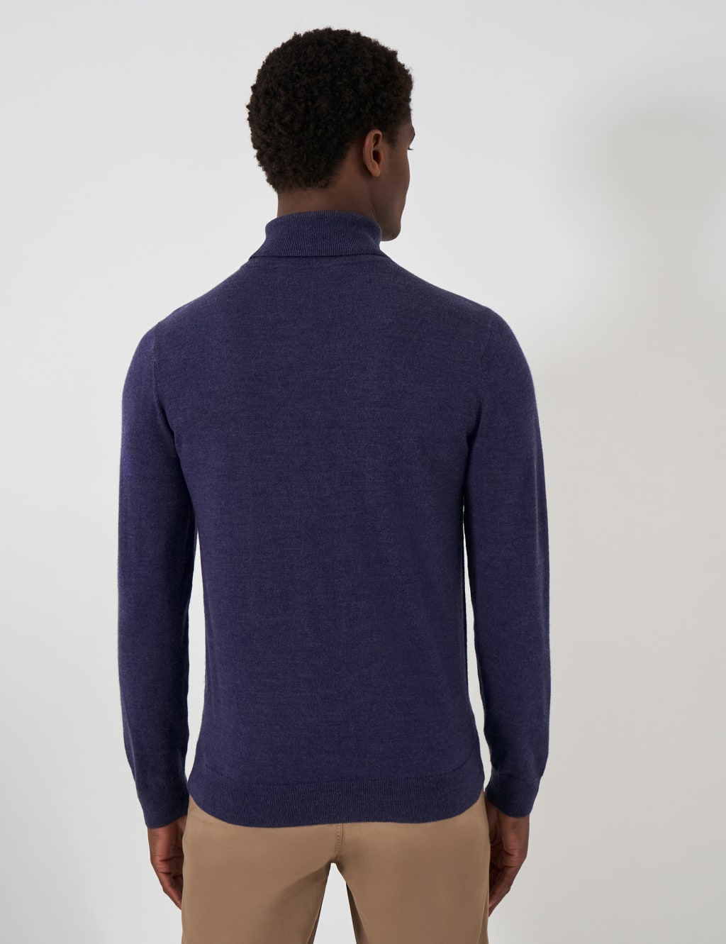 Pure Merino Wool Roll Neck Jumper | Crew Clothing | M&S