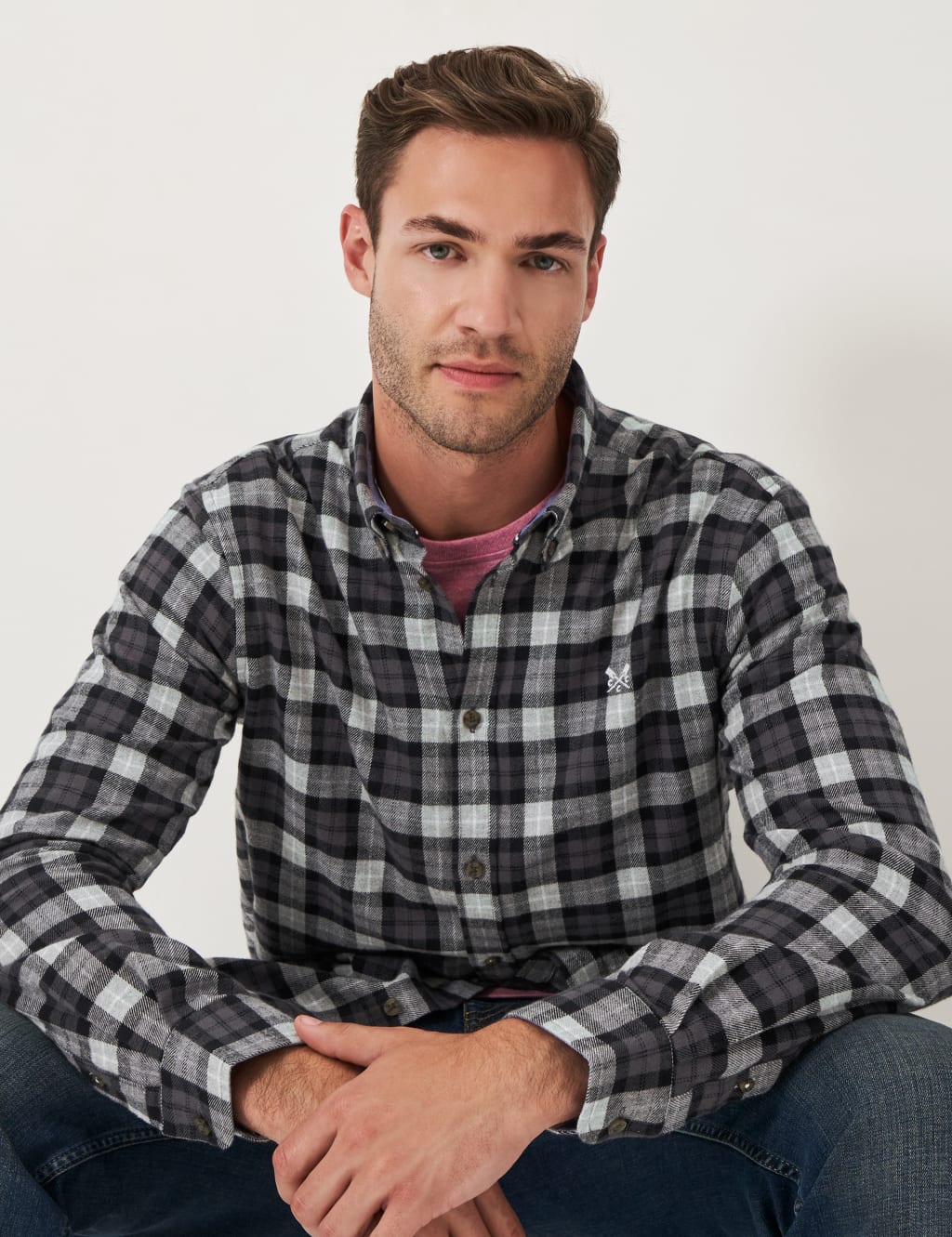 Pure Cotton Check Flannel Shirt | Crew Clothing | M&S