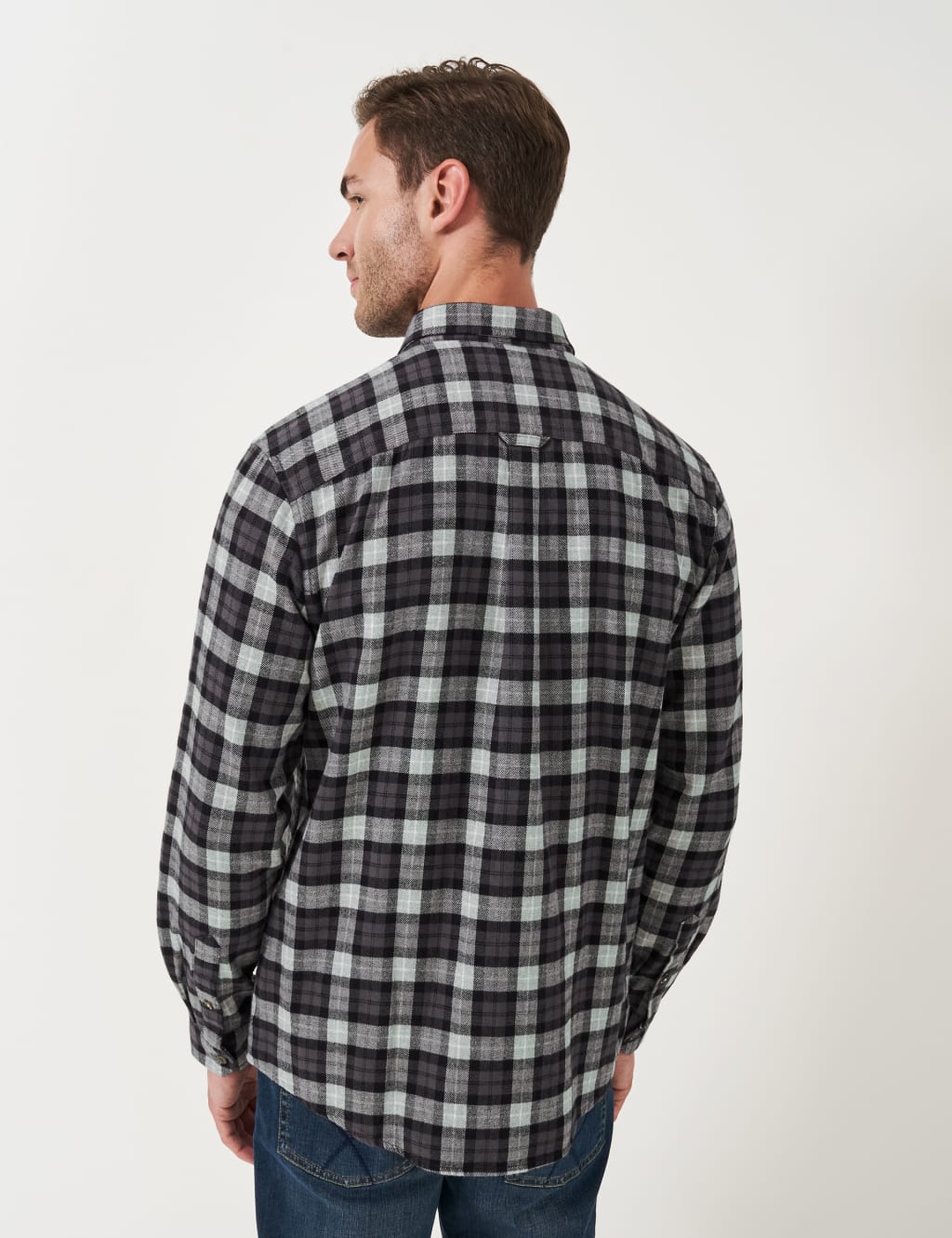 Pure Cotton Check Flannel Shirt | Crew Clothing | M&S