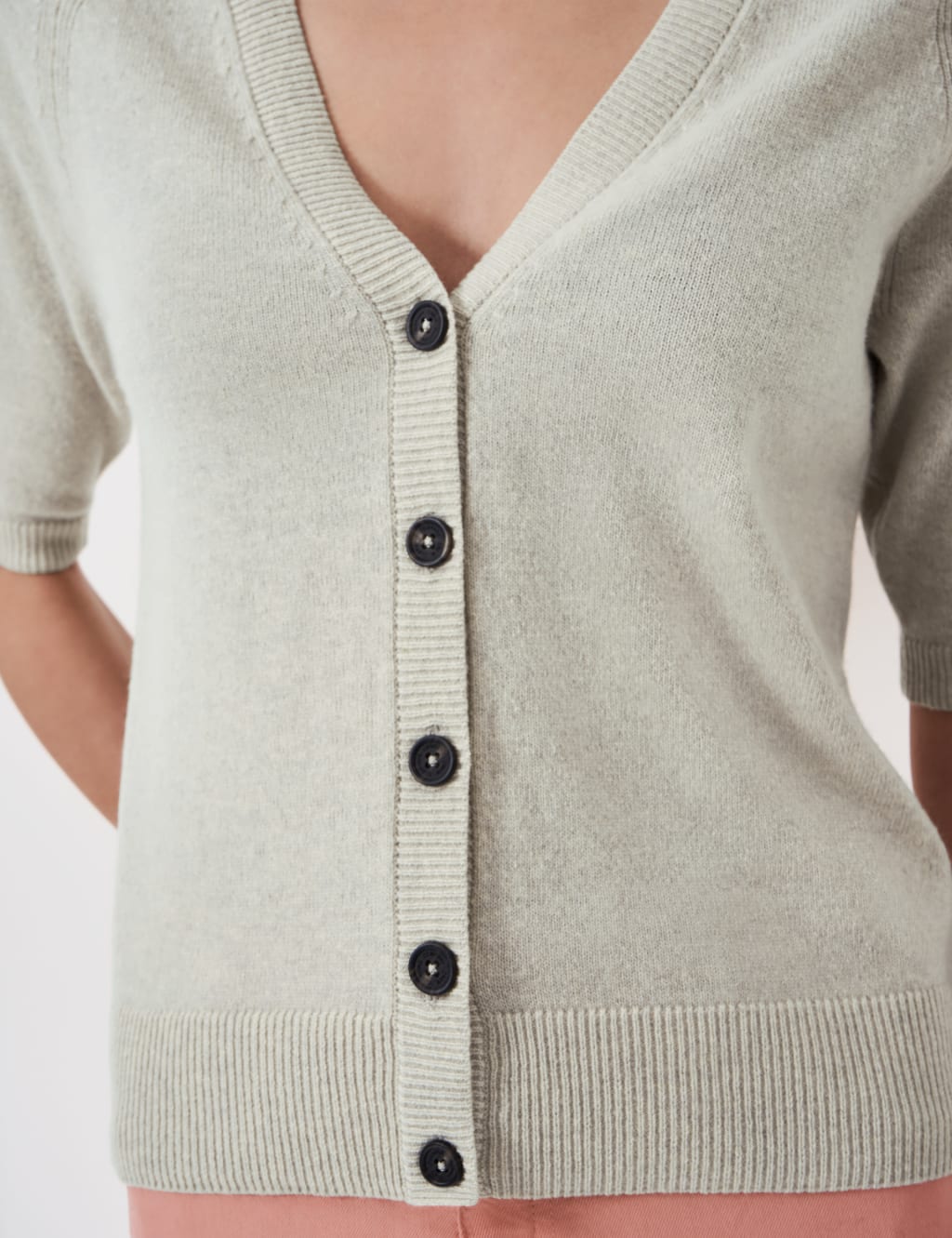 Merino Wool Rich Half Sleeve Cardigan | Crew Clothing | M&S
