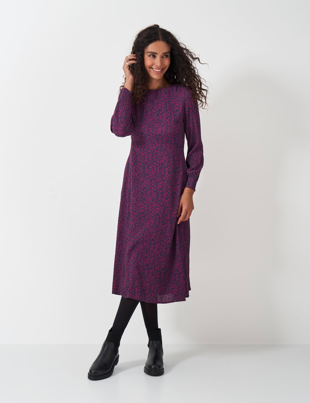 Nala Shirred Floral Dress | Crew Clothing | M&S