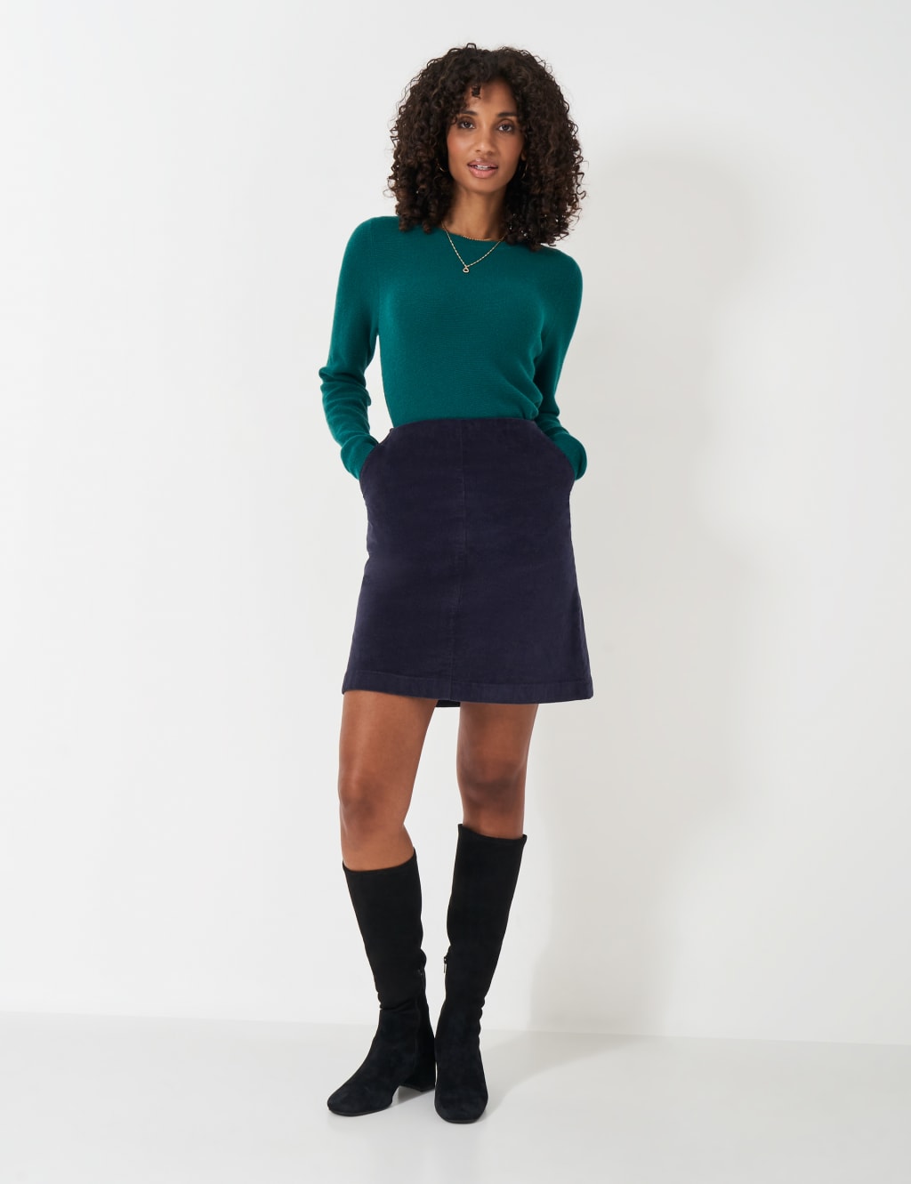 Cord Mini A-Line Skirt | Crew Clothing | M&S