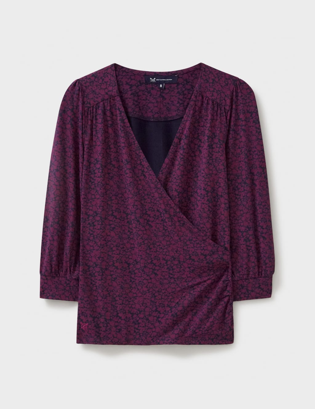 Jersey Polka Dot V-Neck Wrap Top | Crew Clothing | M&S
