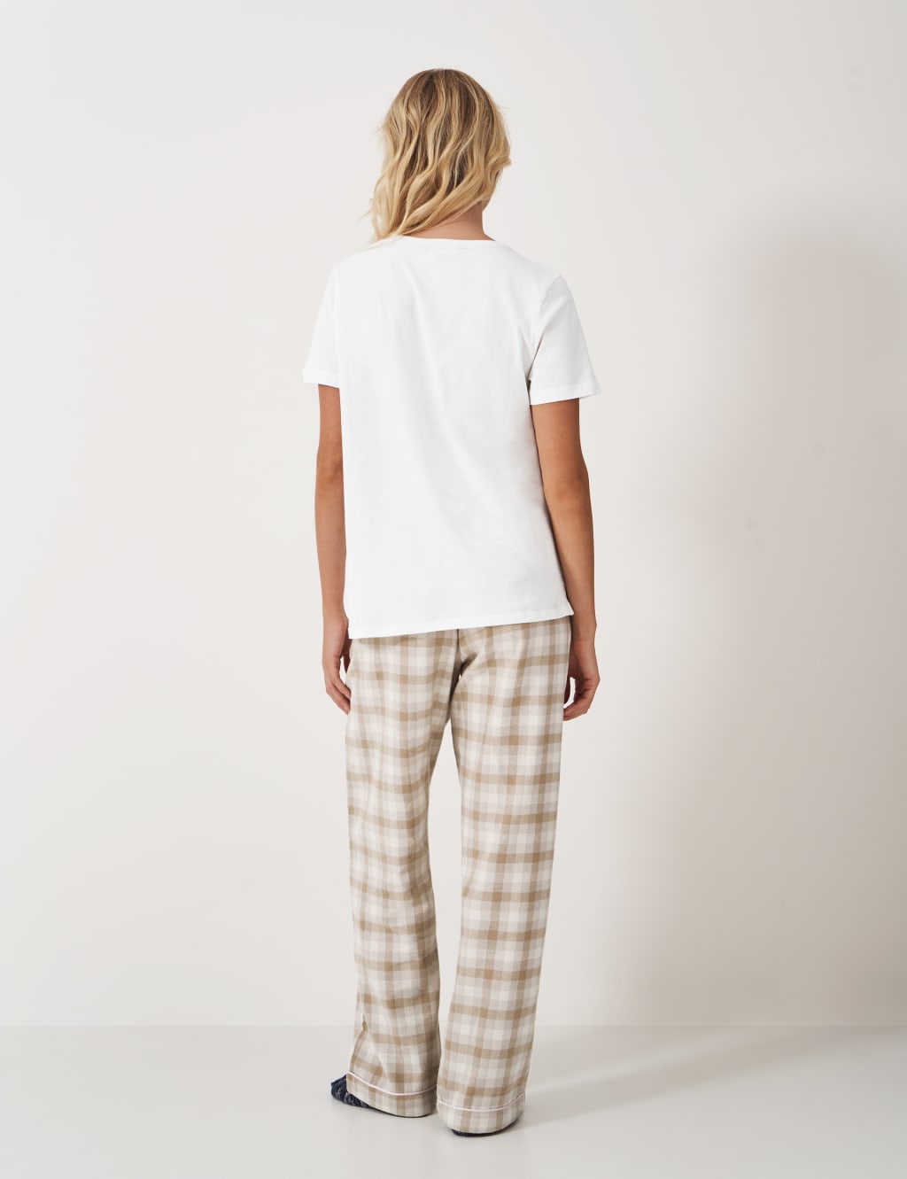 Pure Cotton Checked Pyjama Set | Crew Clothing | M&S