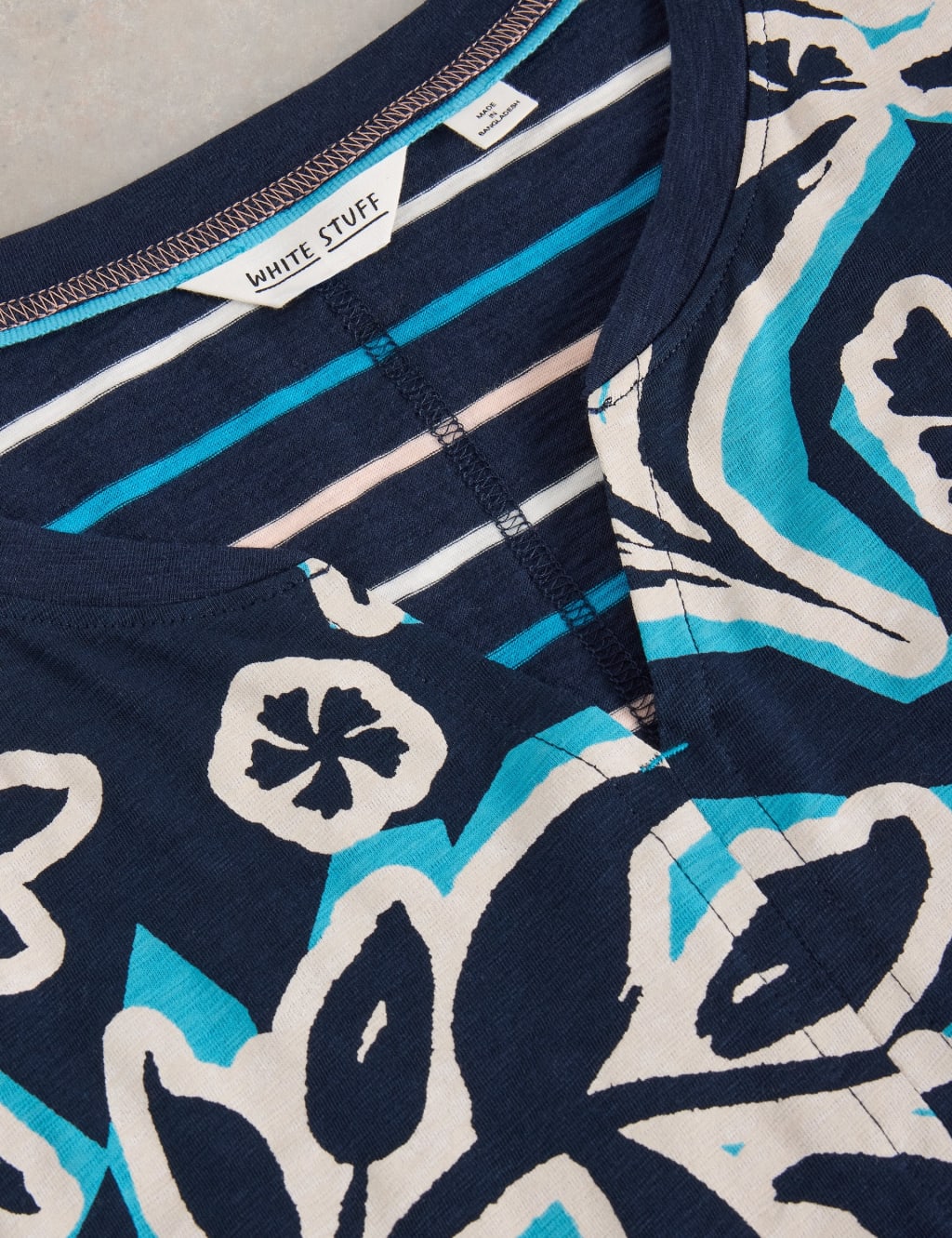 Pure Cotton Floral Notch Neck Top | White Stuff | M&S