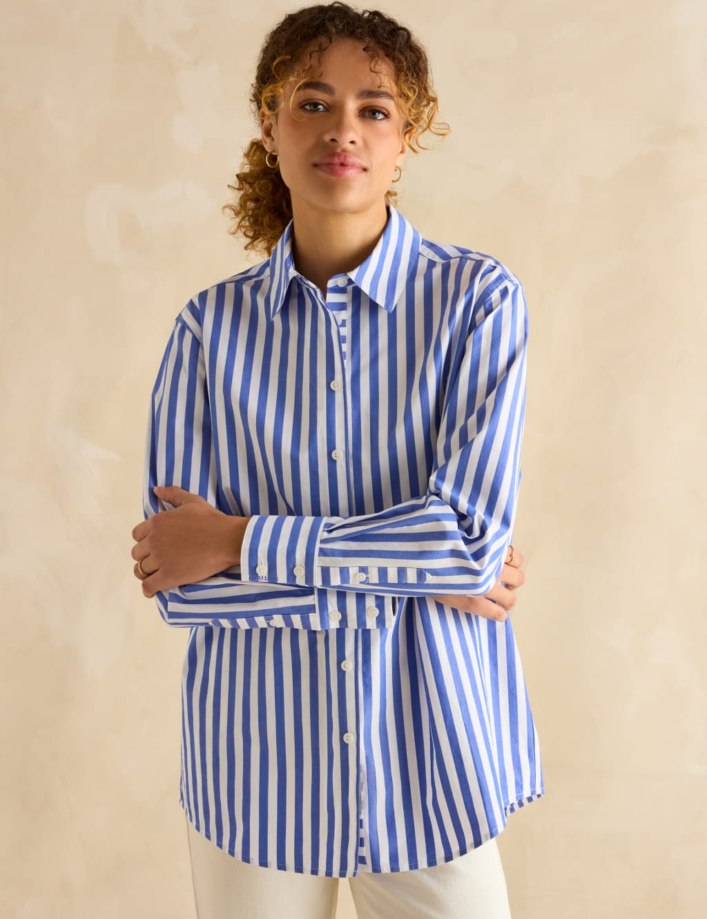 Pure Cotton Striped Relaxed Shirt | Joules | M&S