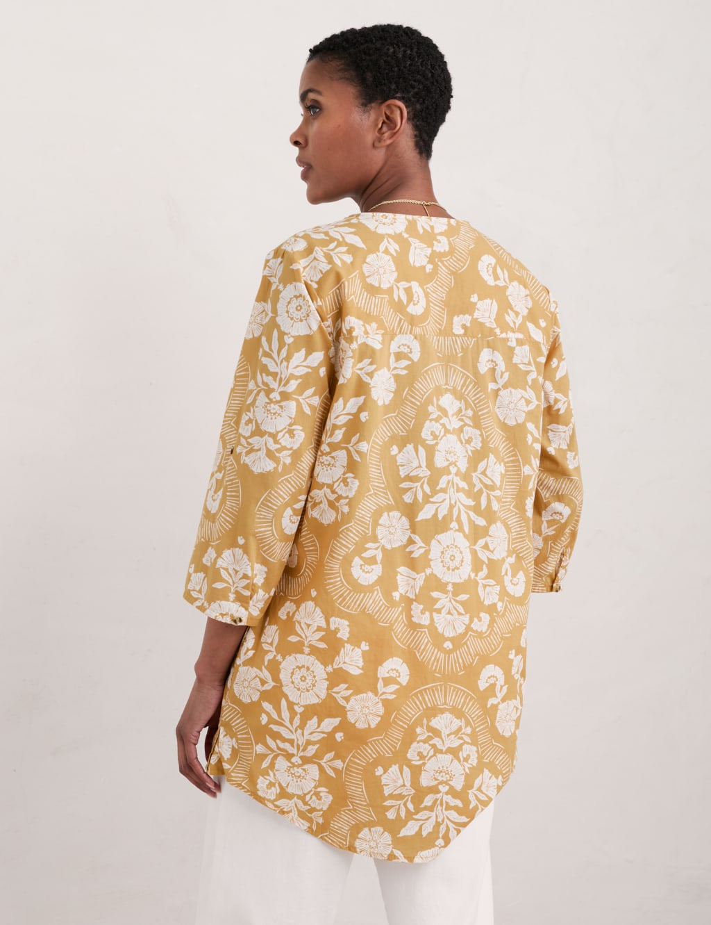 Pure Cotton Floral Notch Neck Tunic | Seasalt Cornwall | M&S