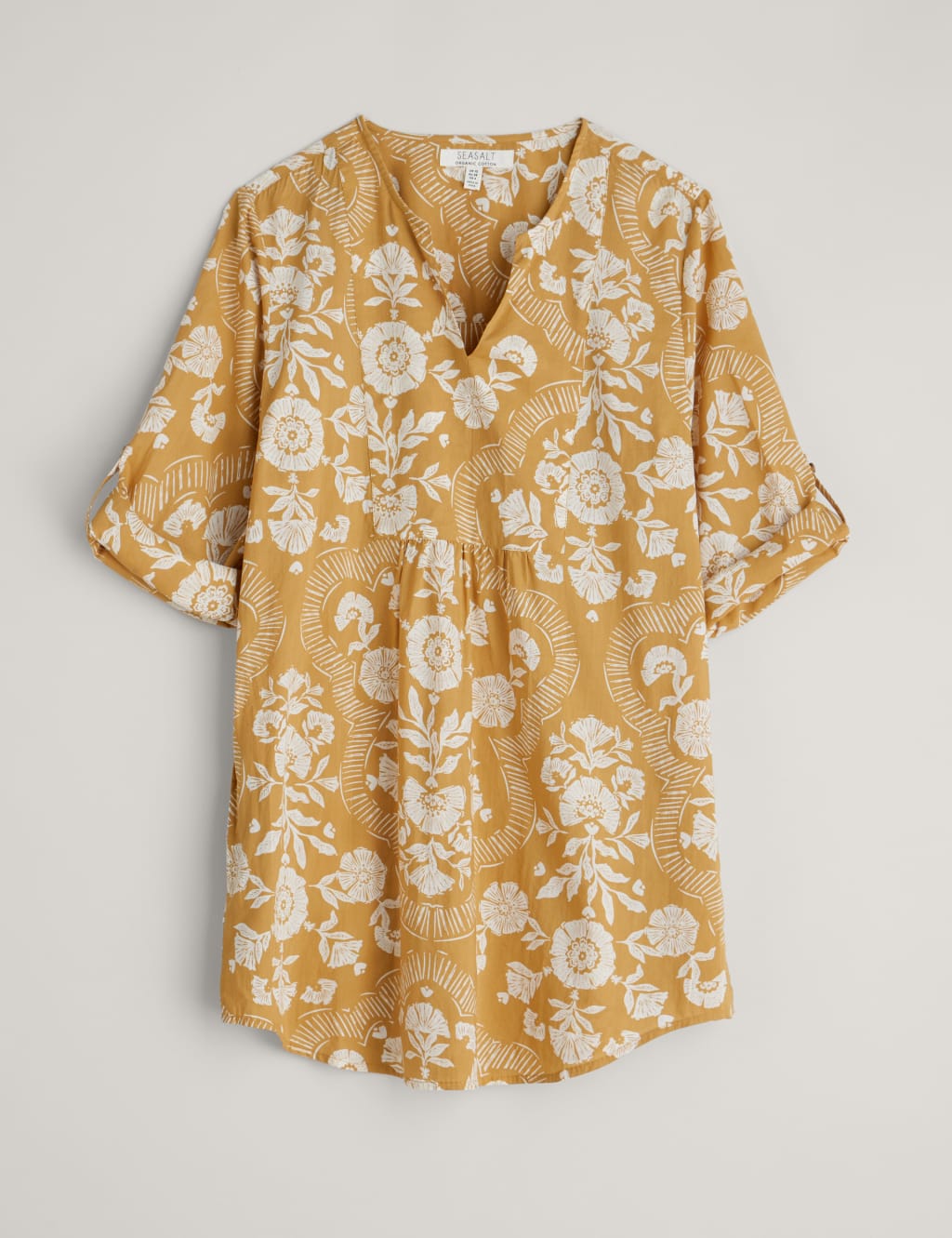 Pure Cotton Floral Notch Neck Tunic | Seasalt Cornwall | M&S