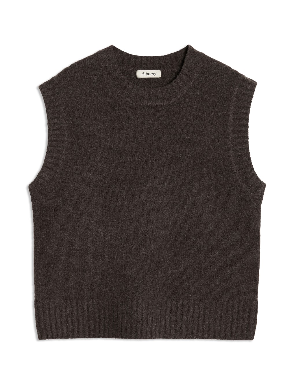 Crew Neck Knitted Vest with Wool | Albaray | M&S