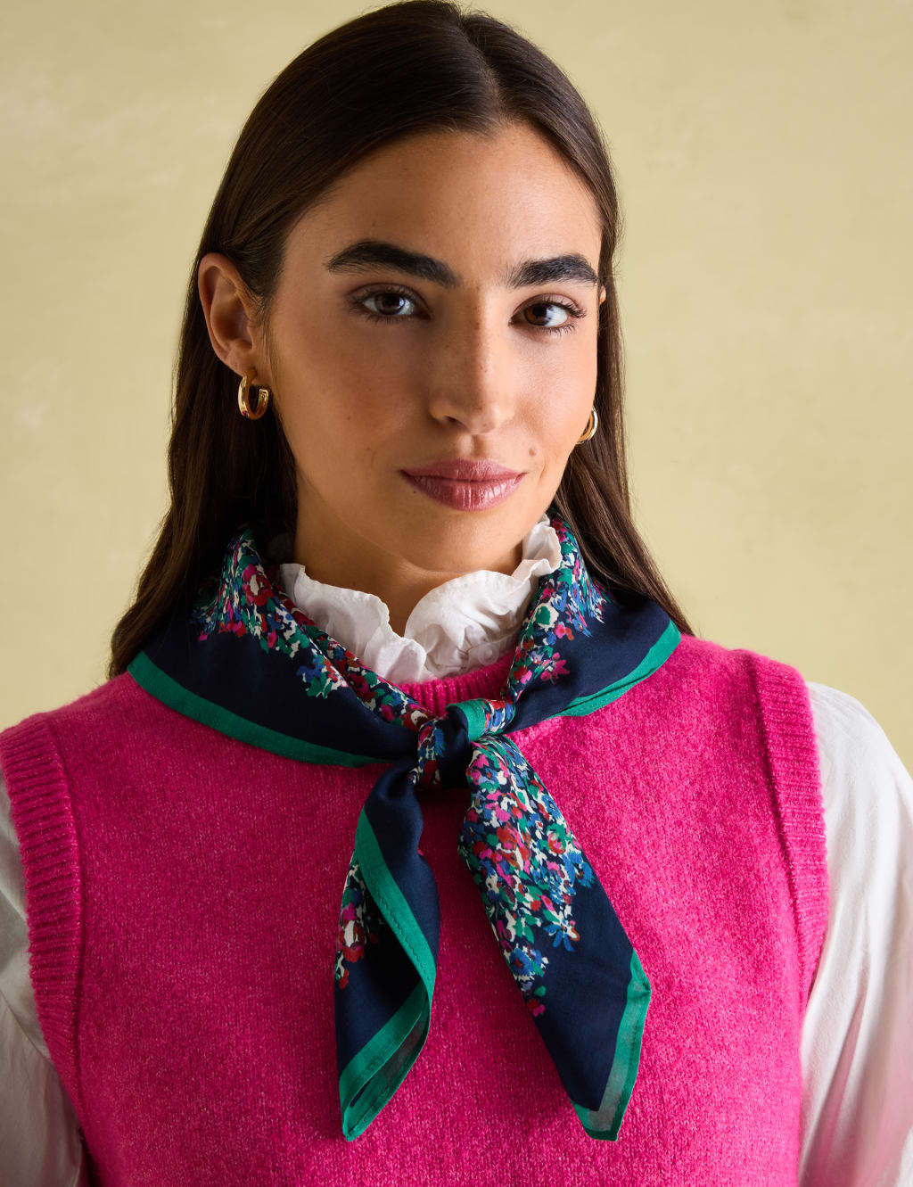 Woven Floral Square Scarf | Joules | M&S