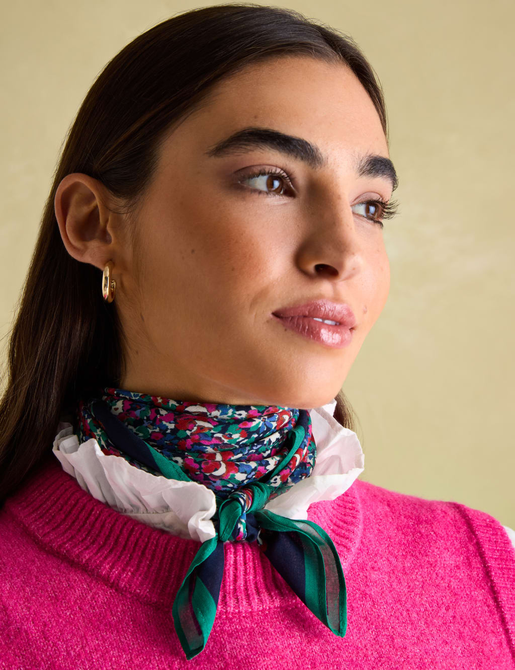 Woven Floral Square Scarf | Joules | M&S