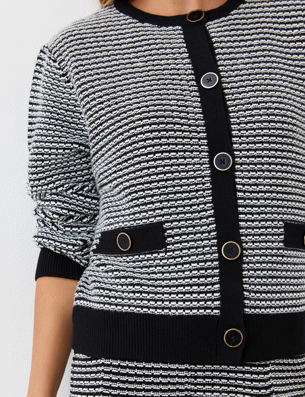 Textured Crew Neck Cardigan | Finery London | M&S