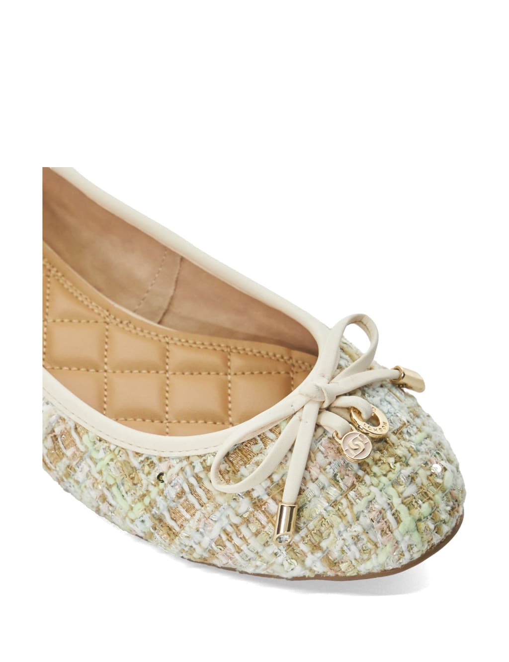 Metallic Trim Flat Ballet Pumps | Dune London | M&S