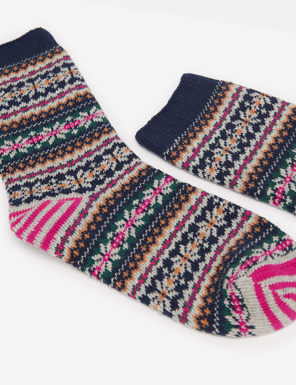 Cotton Rich Fair Isle Ankle High Socks | Joules | M&S