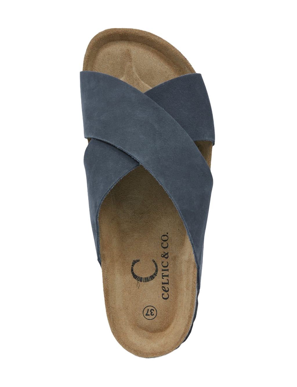 Leather Crossover Flat Sliders | Celtic & Co. | M&S