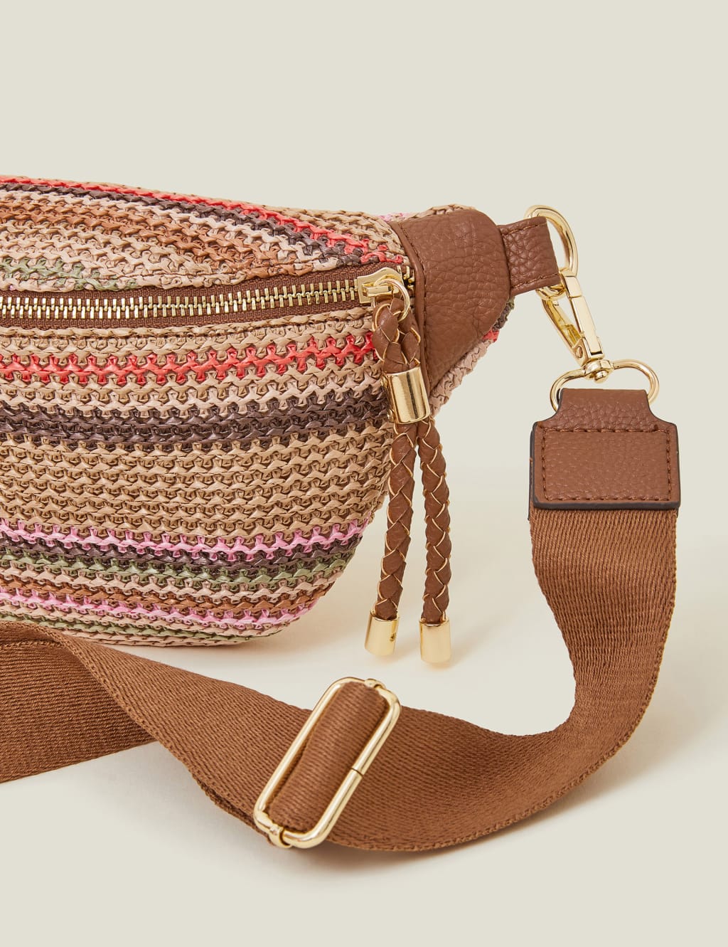 Raffia Striped Bum Bag | ACCESSORIZE | M&S