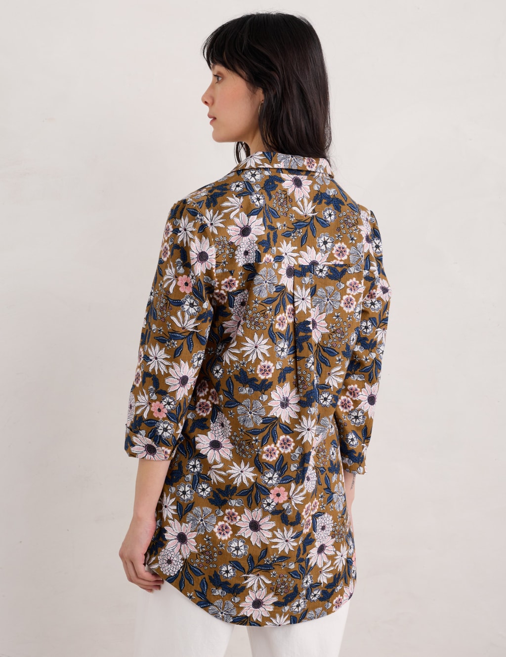 Pure Cotton Jersey Floral Collared Tunic | Seasalt Cornwall | M&S