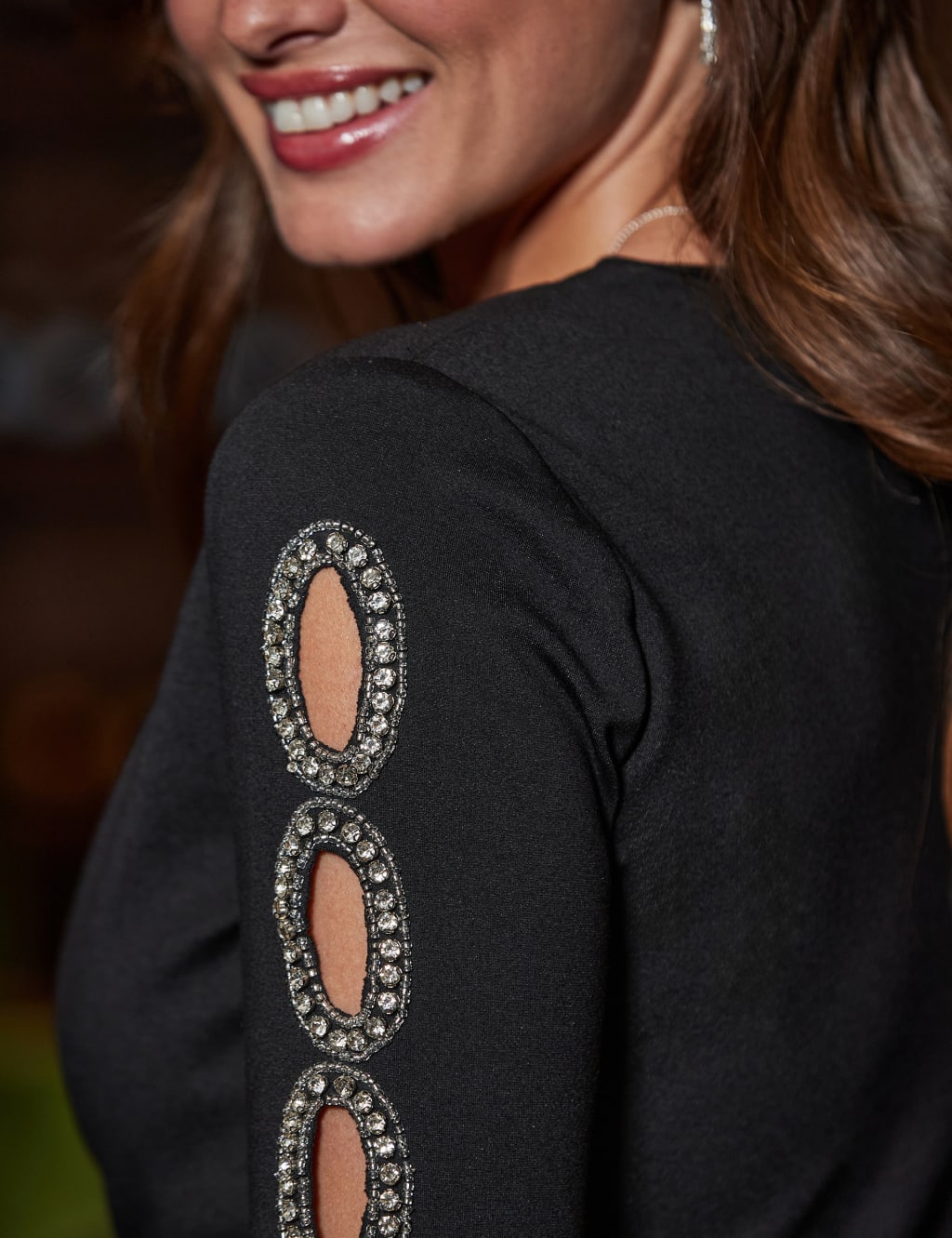 Embellished V-Neck Cut Out Top | SOSANDAR | M&S