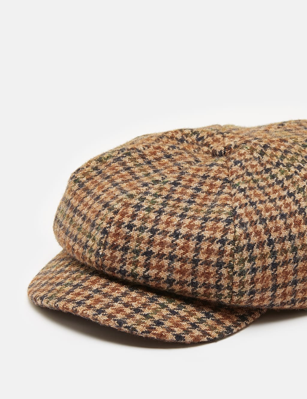 Wool Rich Checked Baker Boy Hat | Joules | M&S